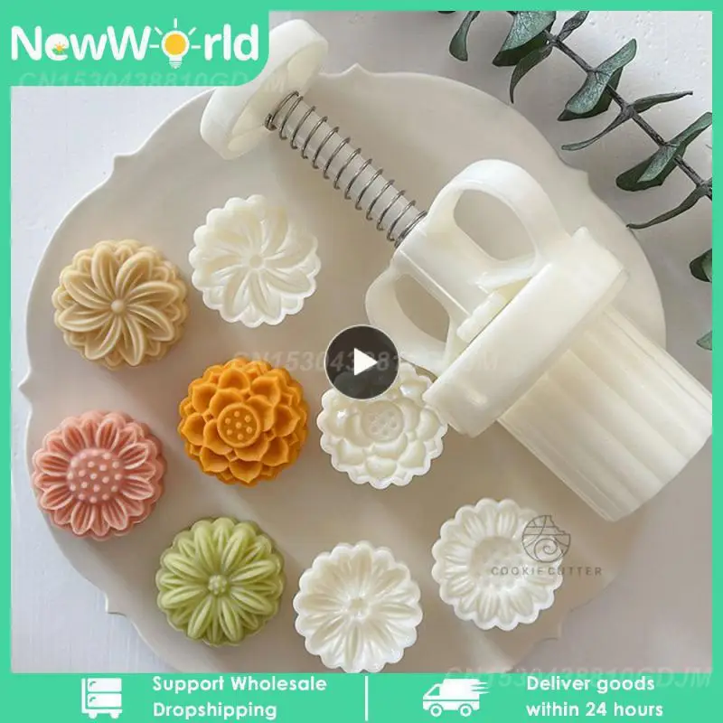 Mini-Flower-Mooncake-Rose-Daisies-Cherry-Blossom-Sunflower-Shape ...