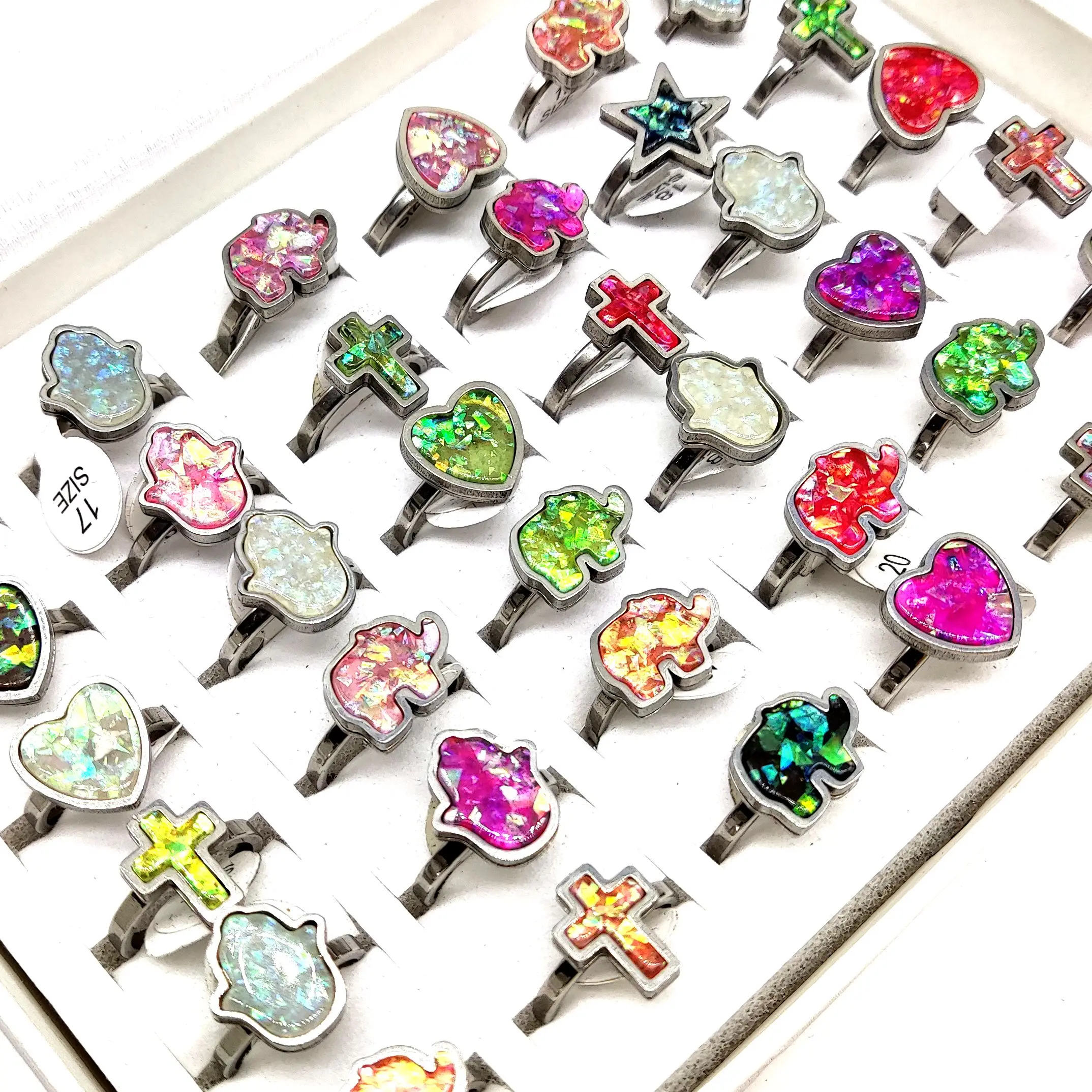 Stainless Steel Finger Rings - 20/36pcs Cute Design Stainless Steel ...