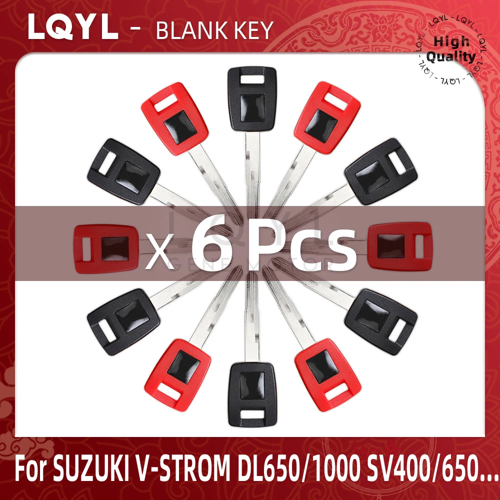 6PCS New Blank Key Motorcycle Replace Uncut Keys For SUZUKI V-STROM ...