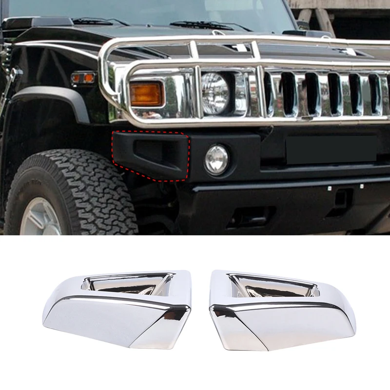 For-2003-2009-Hummer-H2-ABS-silver-car-front-bumper-both-sides-of-the ...