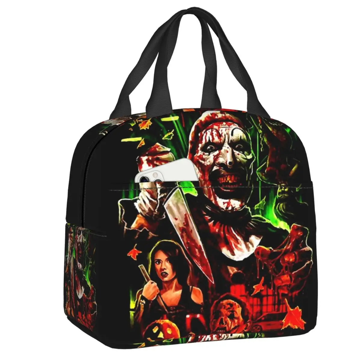 Halloween Terrifier Movie Art Insulated Lunch Bag for Women The Clown ...