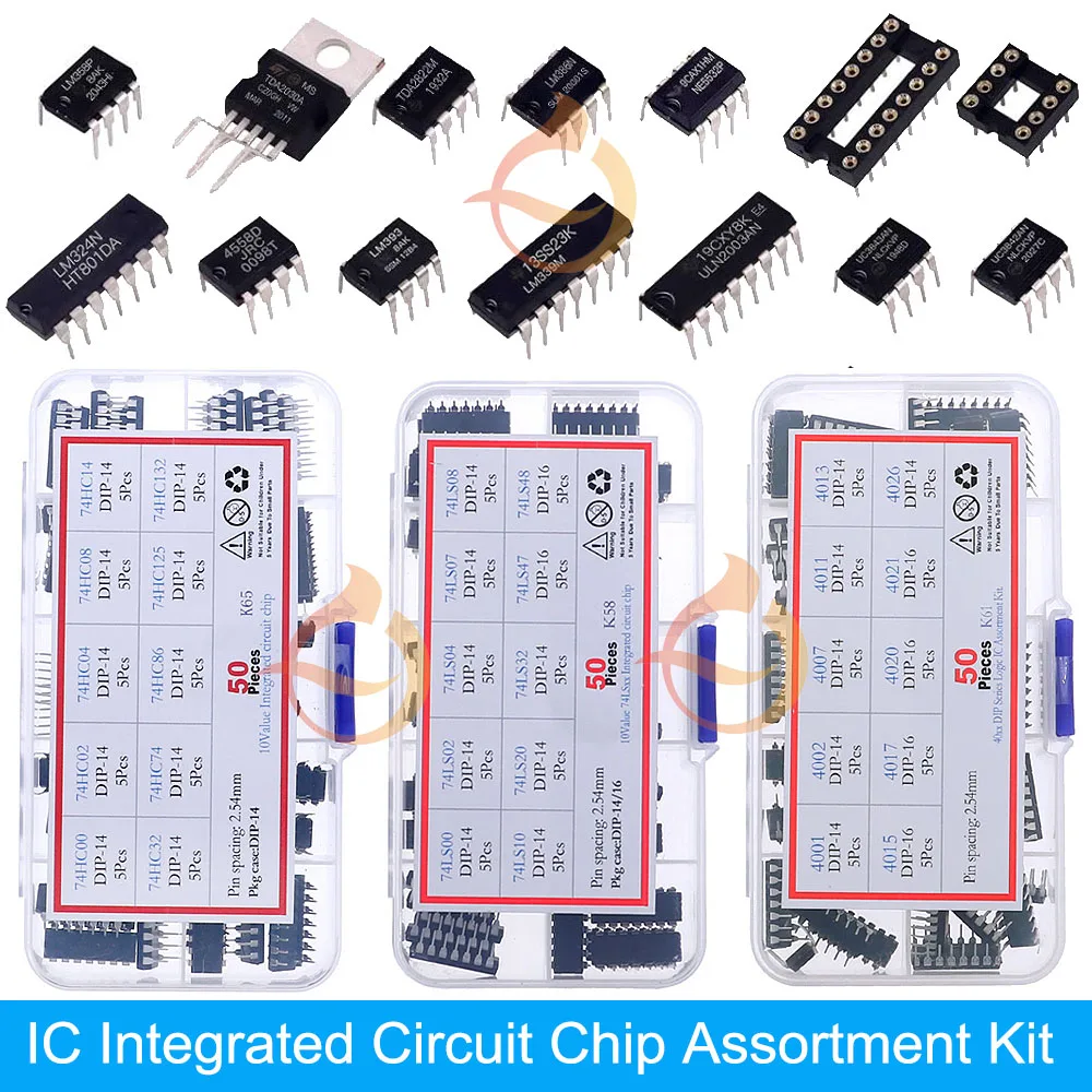 IC-Integrated-Circuit-Chip-Assortment-Kit-DIP-SMD-series-74HCXX-74LSXX ...