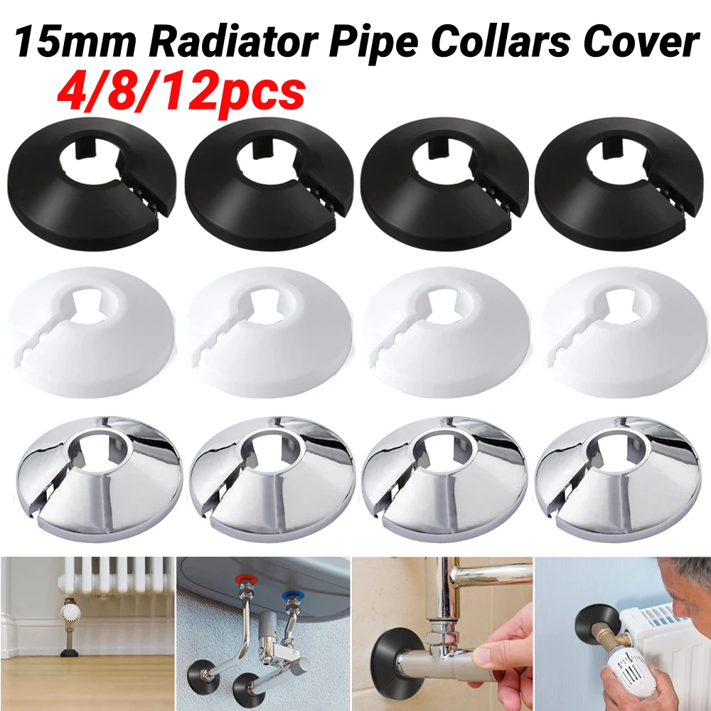 4/8/12pc 15mm Radiator Pipe Collars Cover Floor Decorative Radiator ...
