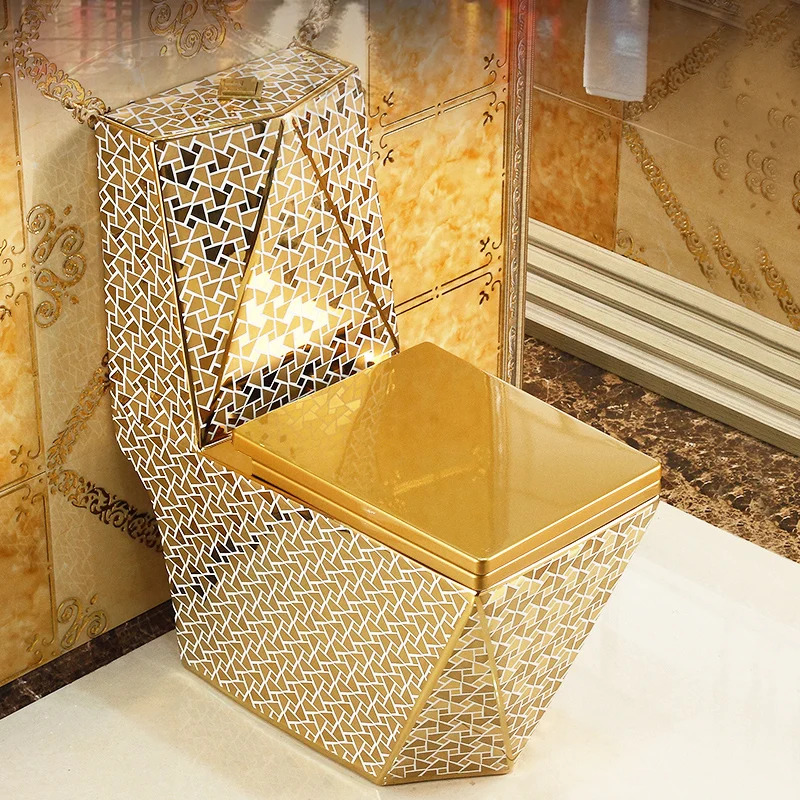 America-Style-Household-Bathroom-Golden-Plated-One-Piece-WC-Ceramic ...