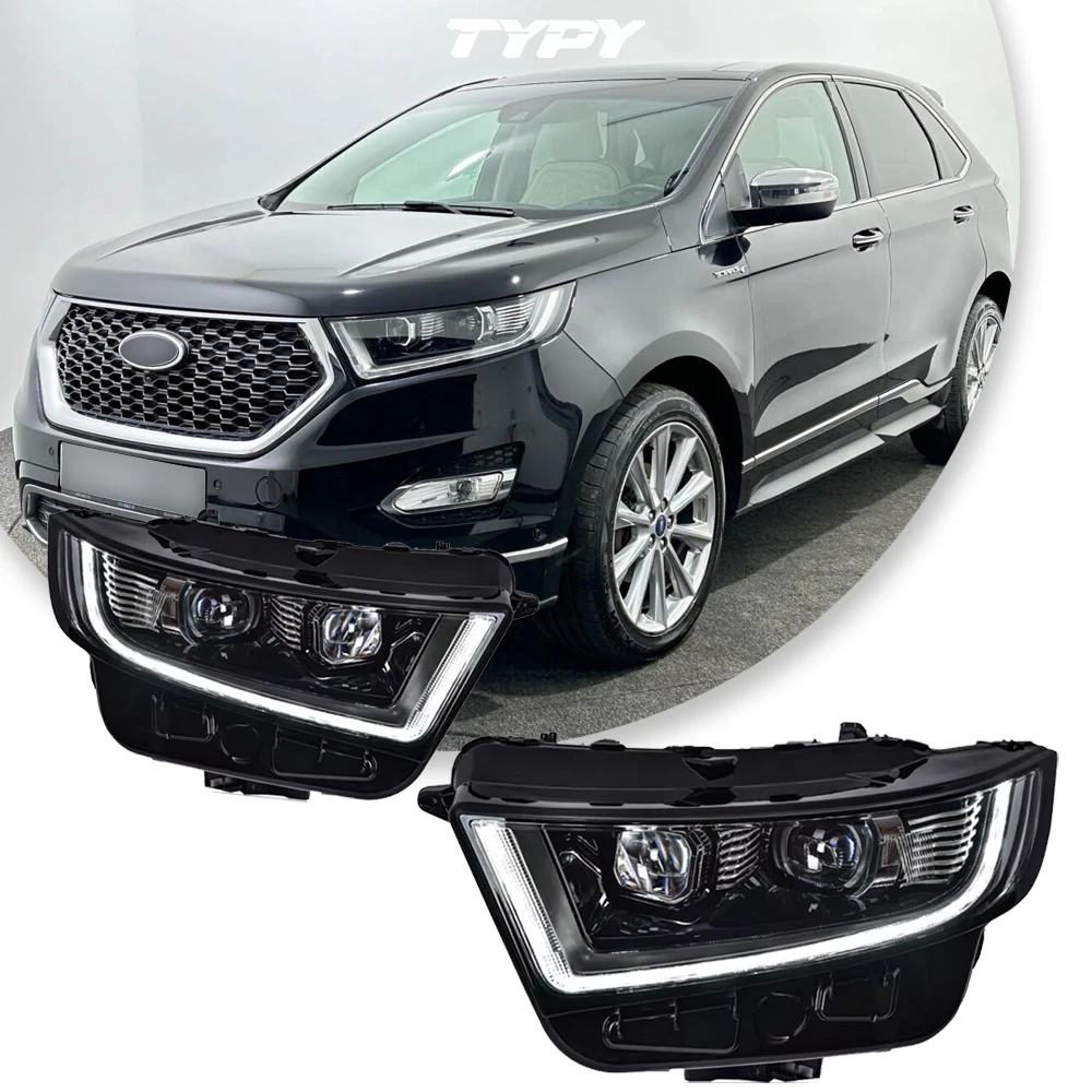 TYPY Car Headlights For Ford Edge 2015-2019 LED Car Lamps Daytime ...
