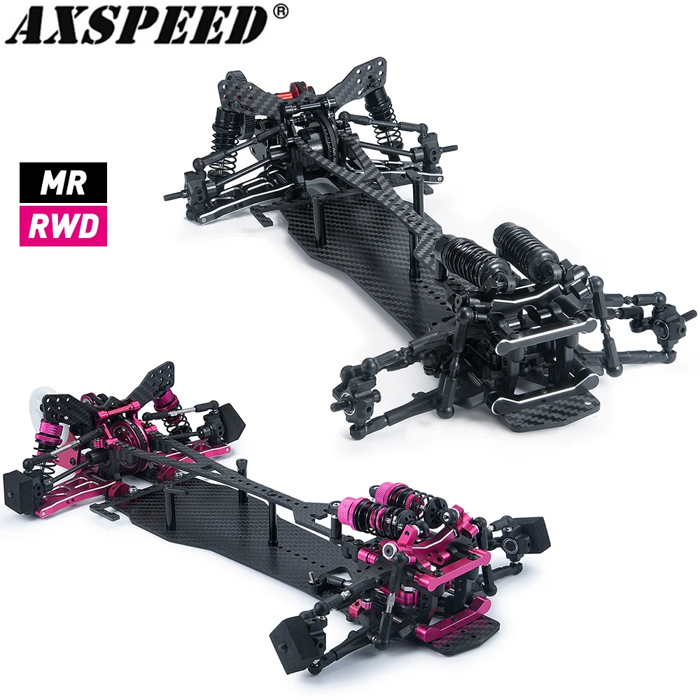 AXSPEED Alloy & CF Chassis Sakura D5S Frame Kit Remodel Belt Drive 1/10 ...