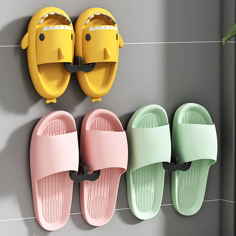 U-shaped-Slipper-Rack-Wall-Mounted-Punch-Free-Toilet-Drainage-Storage ...
