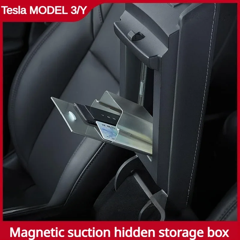 For-2023-Tesla-Model-3-Model-Y-Frosted-Black-Central-Control-Armrest ...