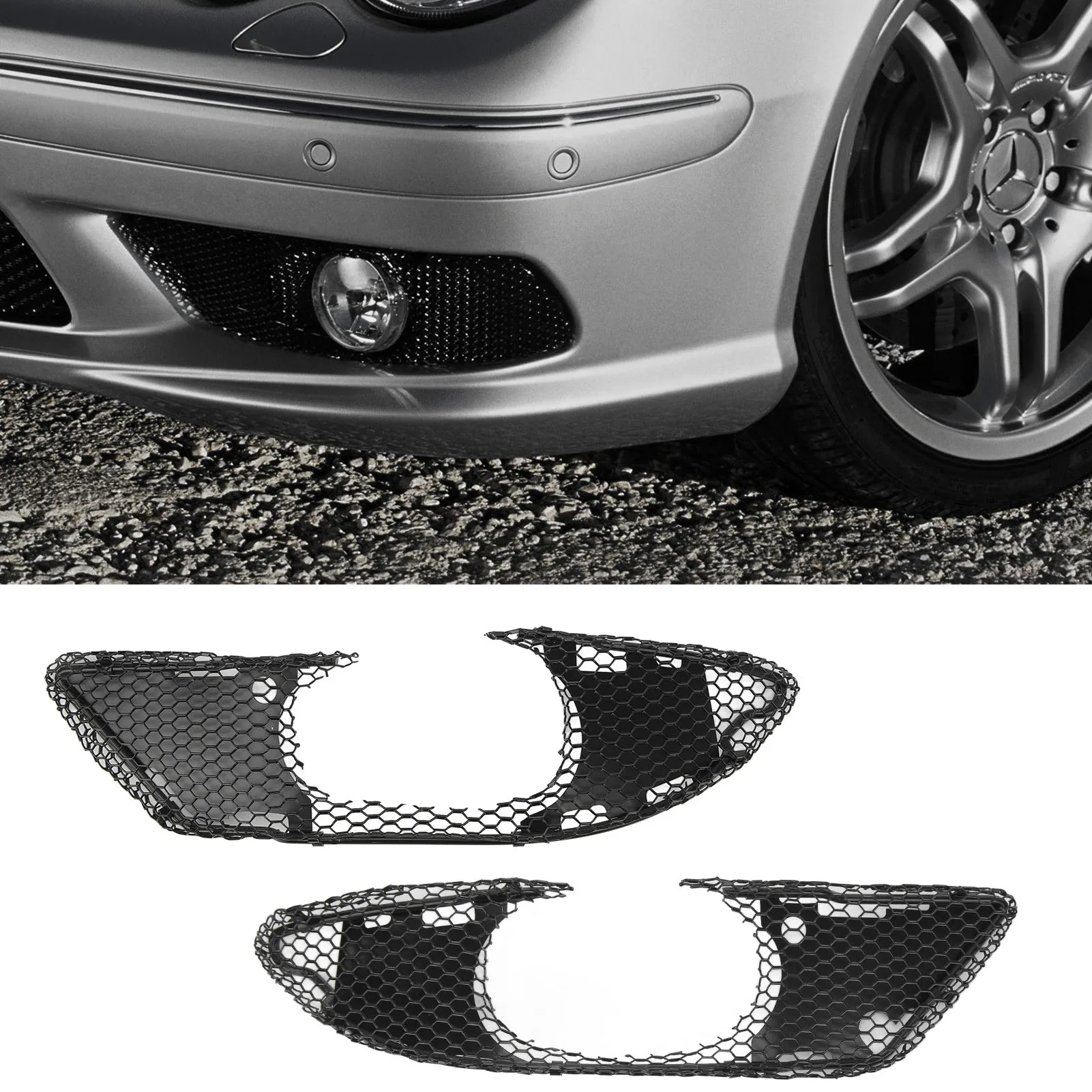 2pcs-Front-Bumper-Foglight-Grille-Left-Right-2038851753-Replacement-for ...