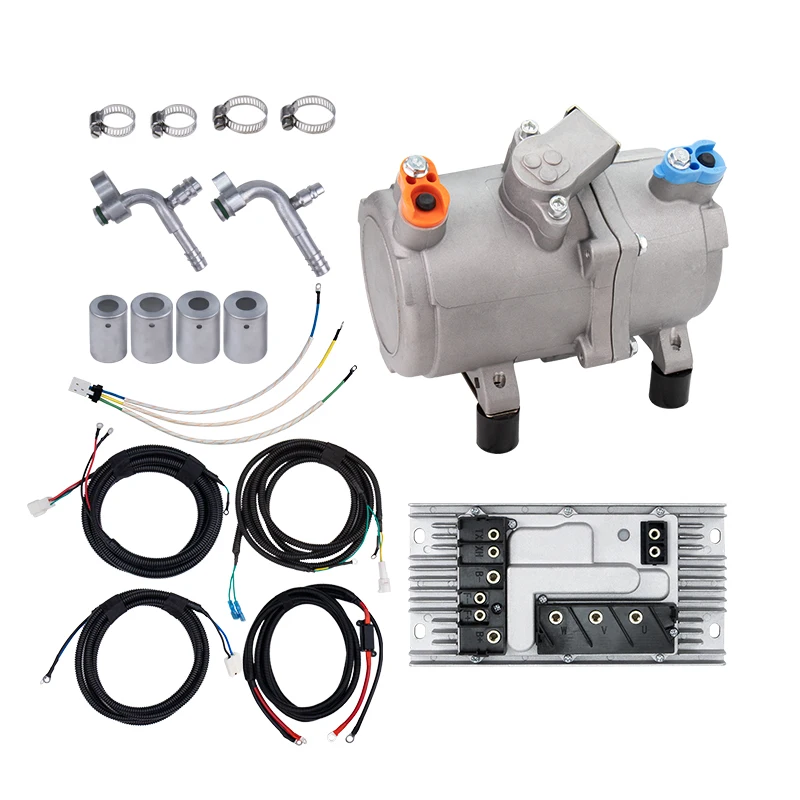 A-C-12V-24V-Electric-Compressor-Set-for-Auto-AC-Air-Conditioning-Car ...