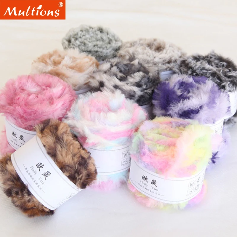 50g-Roll-Faux-Fur-Fluffy-Mink-Yarn-Wool-Cashmere-Yarn-Thick-Wool-Thread ...