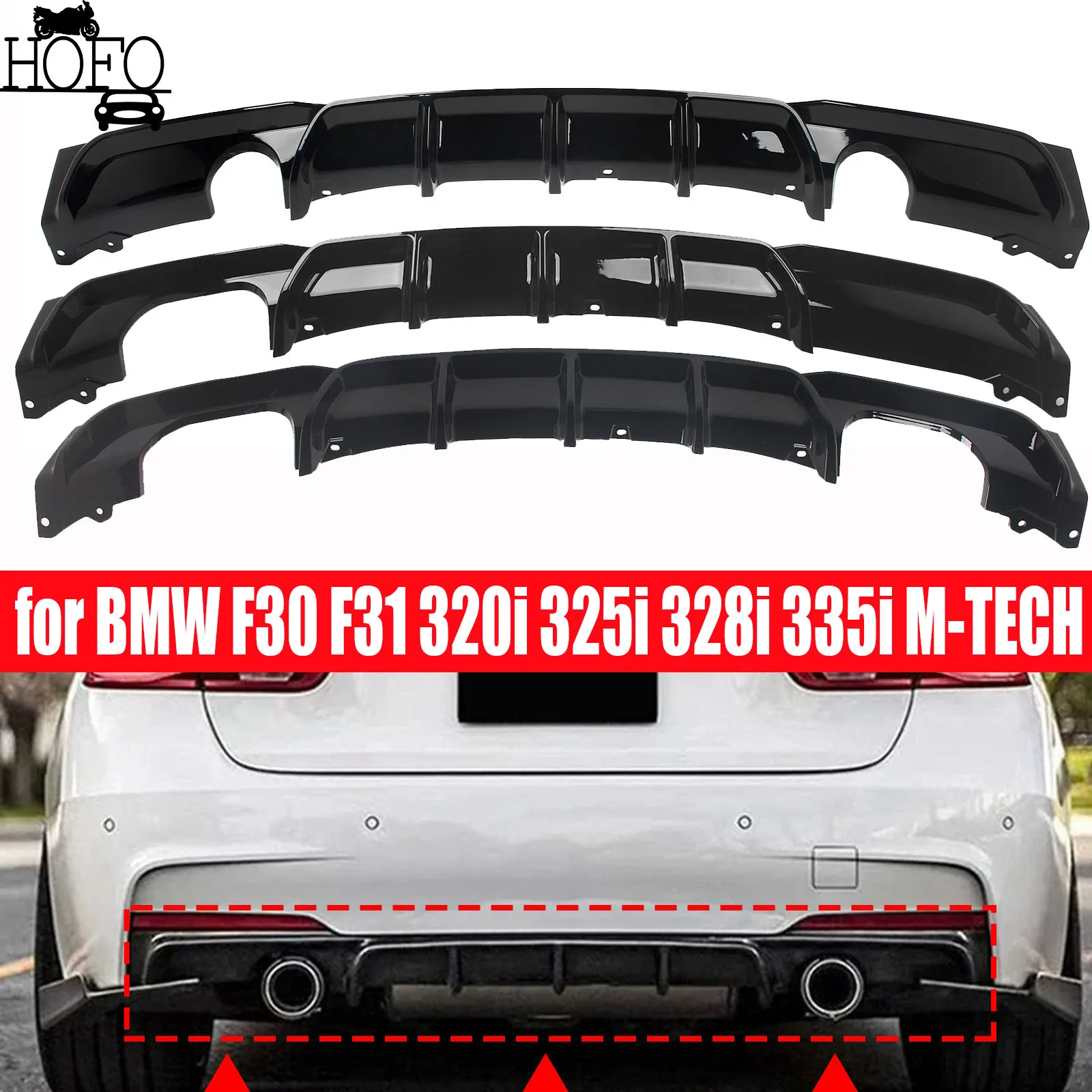 for BMW F30 F31 320i 325i 328i 335i M-TECH M-SPORT 2012-2018 Only Rear ...