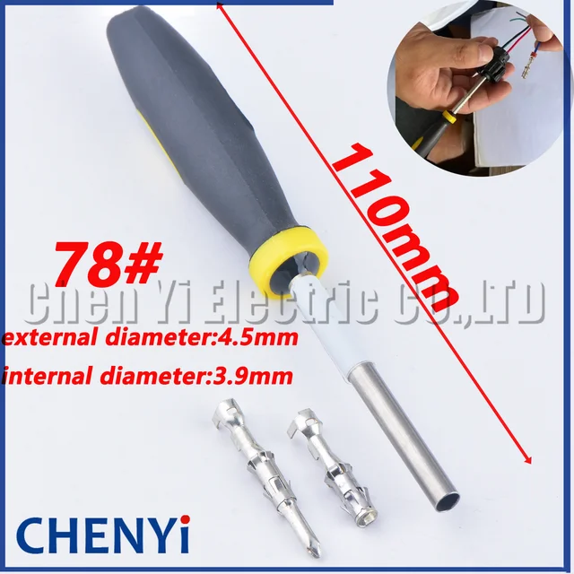 Round Terminal Removal Tool Pin extractor Tool for TE AMP 929989-1 ...