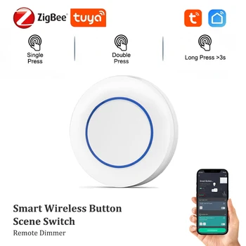 Tuya ZigBee Push Button Wireless Smart Scene Switch Controller Battery ...