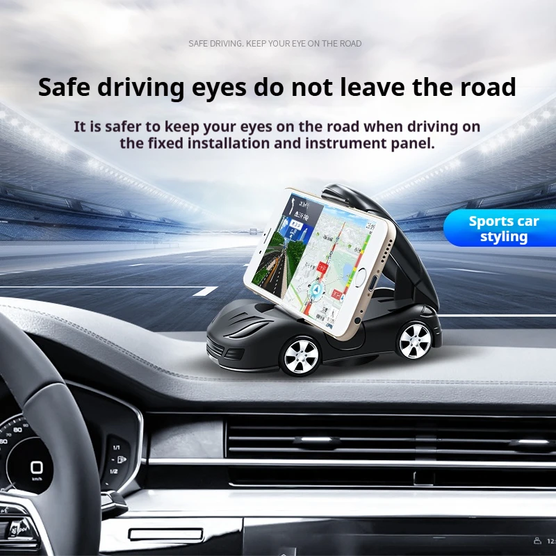 Car Model Phone Stand Bracket Foldable Car Dashboard Phone Holder 360 ...