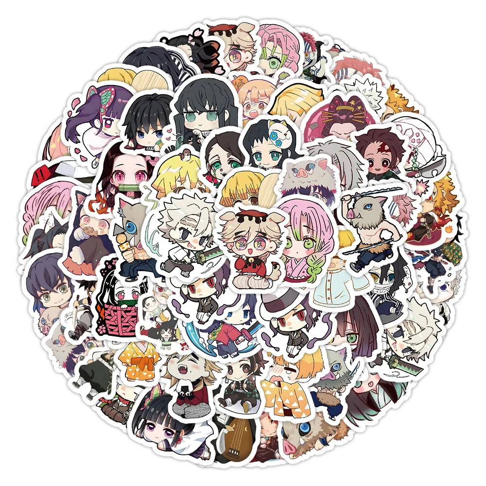60Pcs-Anime-Demon-Slayer-Paper-Stickers-Anime-Sticker-Laptop-Phone ...