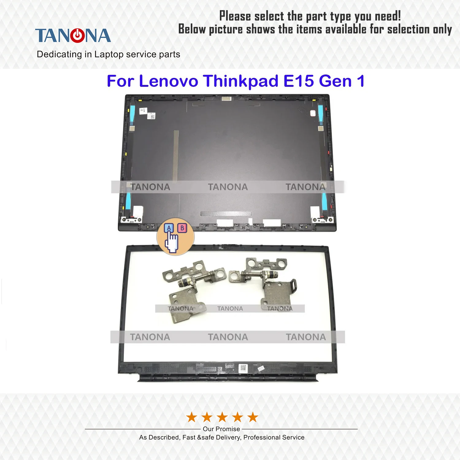 Original-New-5CB0S95332-5B30S73454-Black-For-Lenovo-Thinkpad-E15-Gen-1 ...