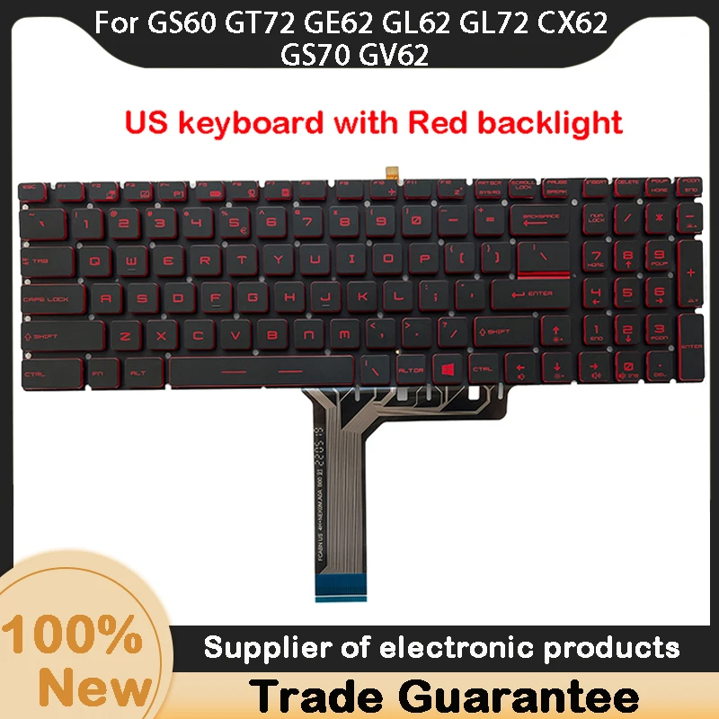 NEW-US-laptop-keyboard-FOR-MSI-GS60-GT72-GE62-GL62-GL72-CX62-GS70-GV62 ...