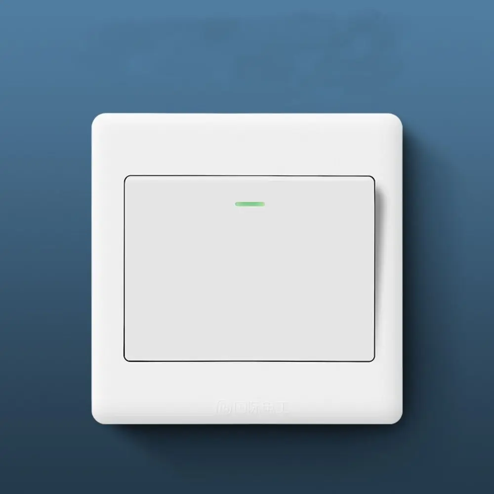 1-2-3-4-Gang-Wall-Switches-with-LED-Lamp-1Way-Button-On-Off-Push ...