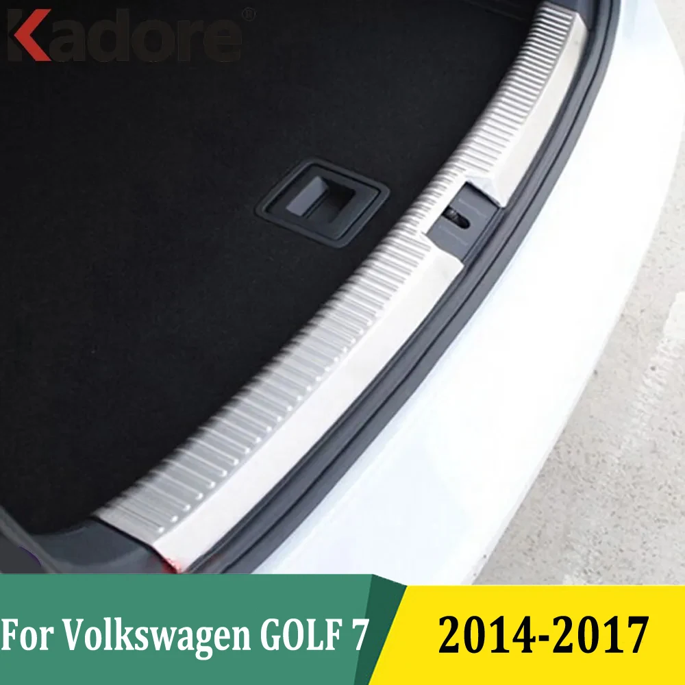 For-Volkswagen-GOLF-7-Golf7-2014-2017-Stainless-Steel-Inner-Rear-Bumper ...