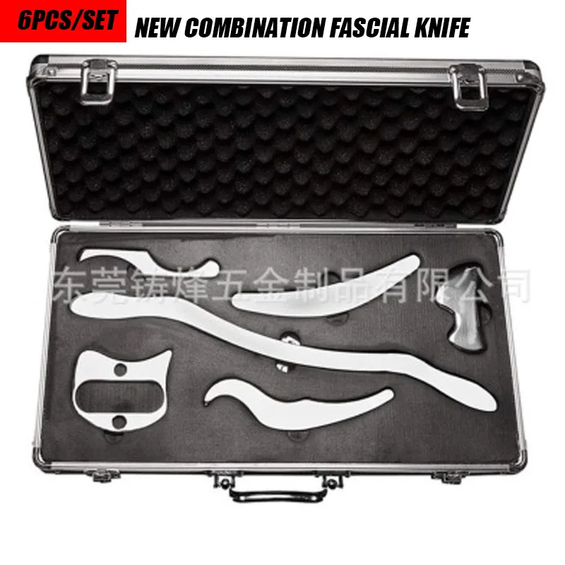 6 Pcs Graston Blades IASTM Tools Guasha Stainless Steel Scraper Fascia ...