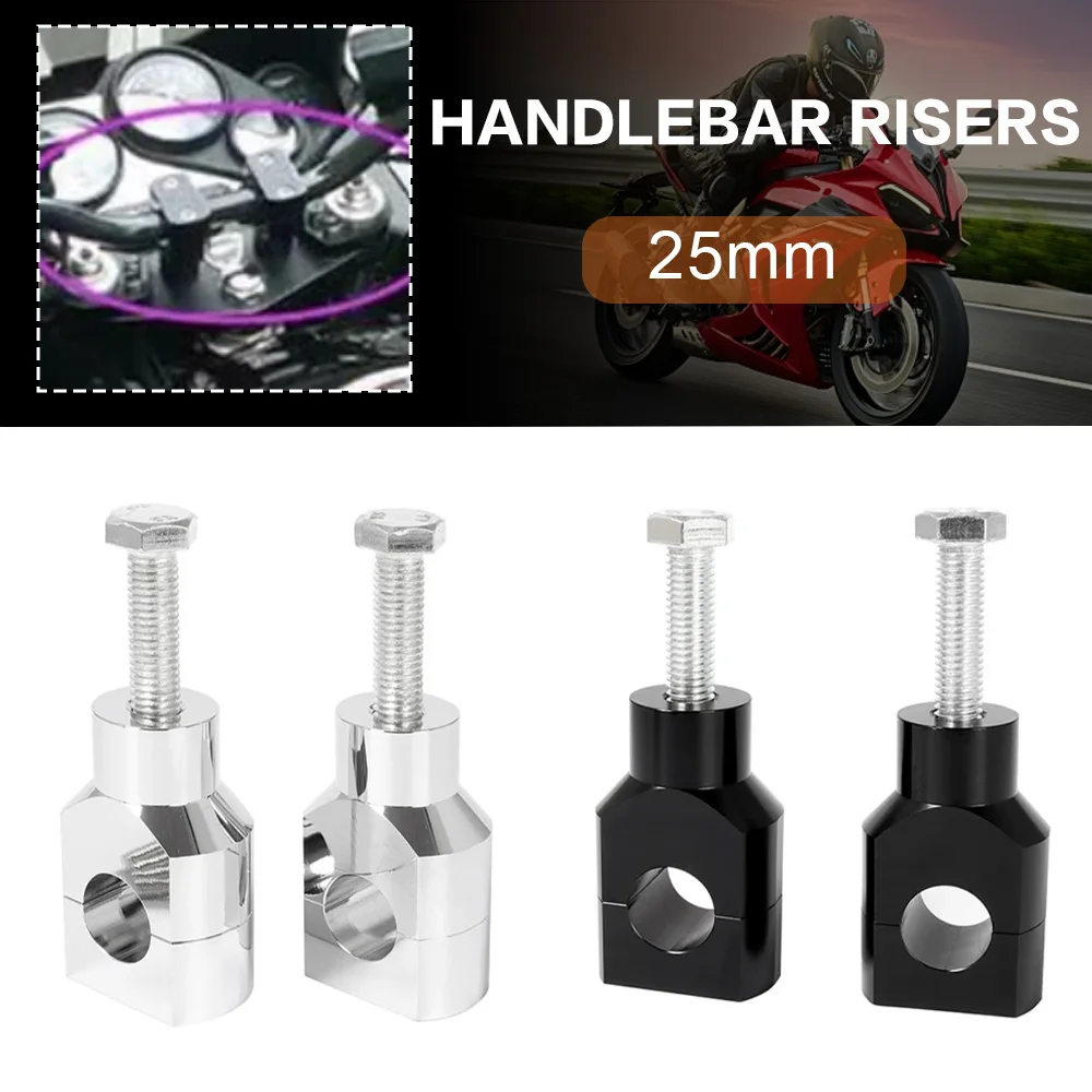 1Pair-Motorcycle-Handlebar-Riser-Clamp-Handle-Bar-Mount-Kit-For-Harley ...