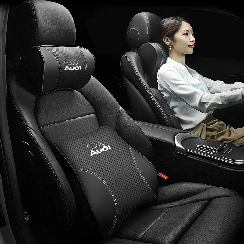 Car-Seat-Head-Support-Lumbar-Cushion-SUV-Headrest-Neck-Pillow-For-Audi ...