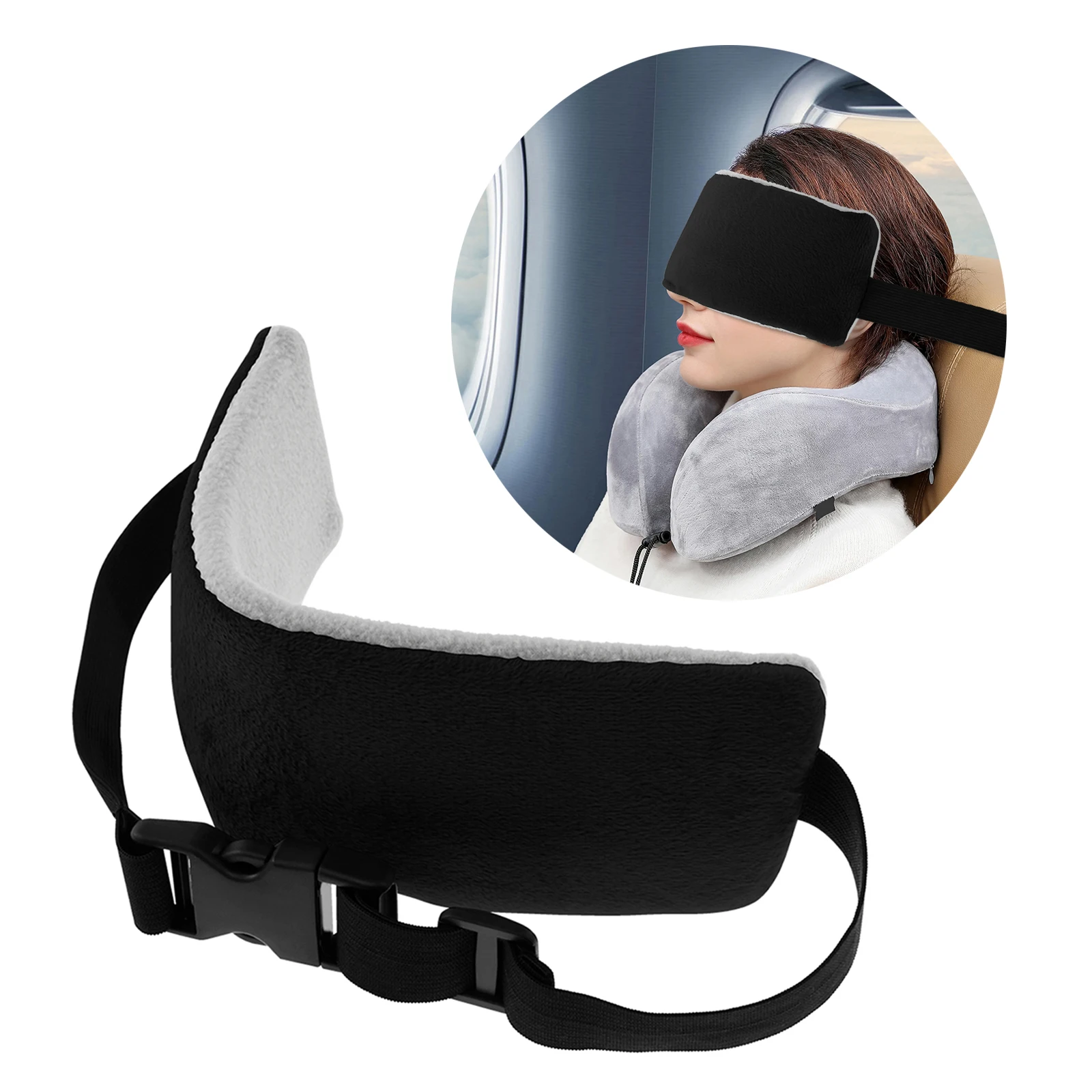 2Pcs Head Support Strap Adjustable Travel Pillow Airplanes Neck Support ...