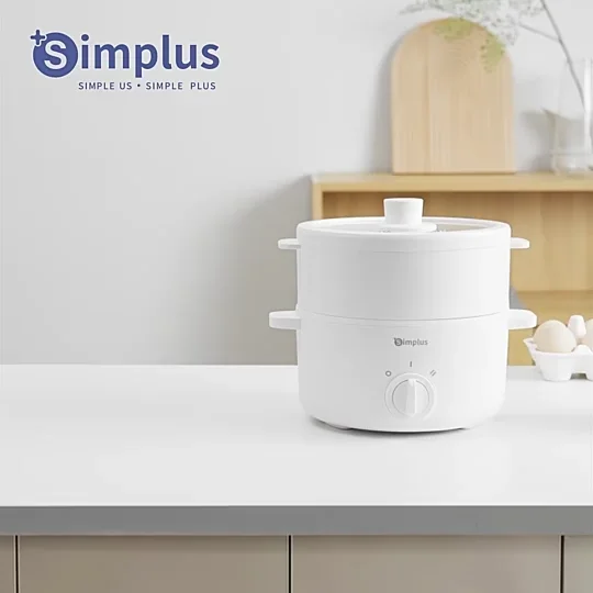 (Preorder) Simplus electric pot 600W, small size, non-stick food, 2 ...