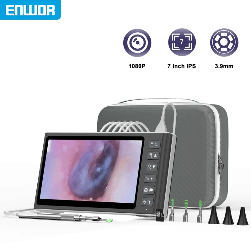 ENWOR-Otosc-pio-Limpador-de-Ouvido-Monitor-de-C-mera-Endosc-pio-Tela-7 ...