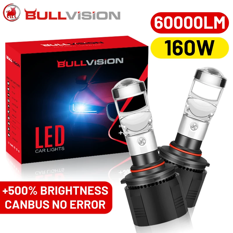 2Pcs H7 LED Canbus Super Mini Projector Lens H4 H11 H8 H9 9005 HB3 9006 HB4 160W Automobiles ...