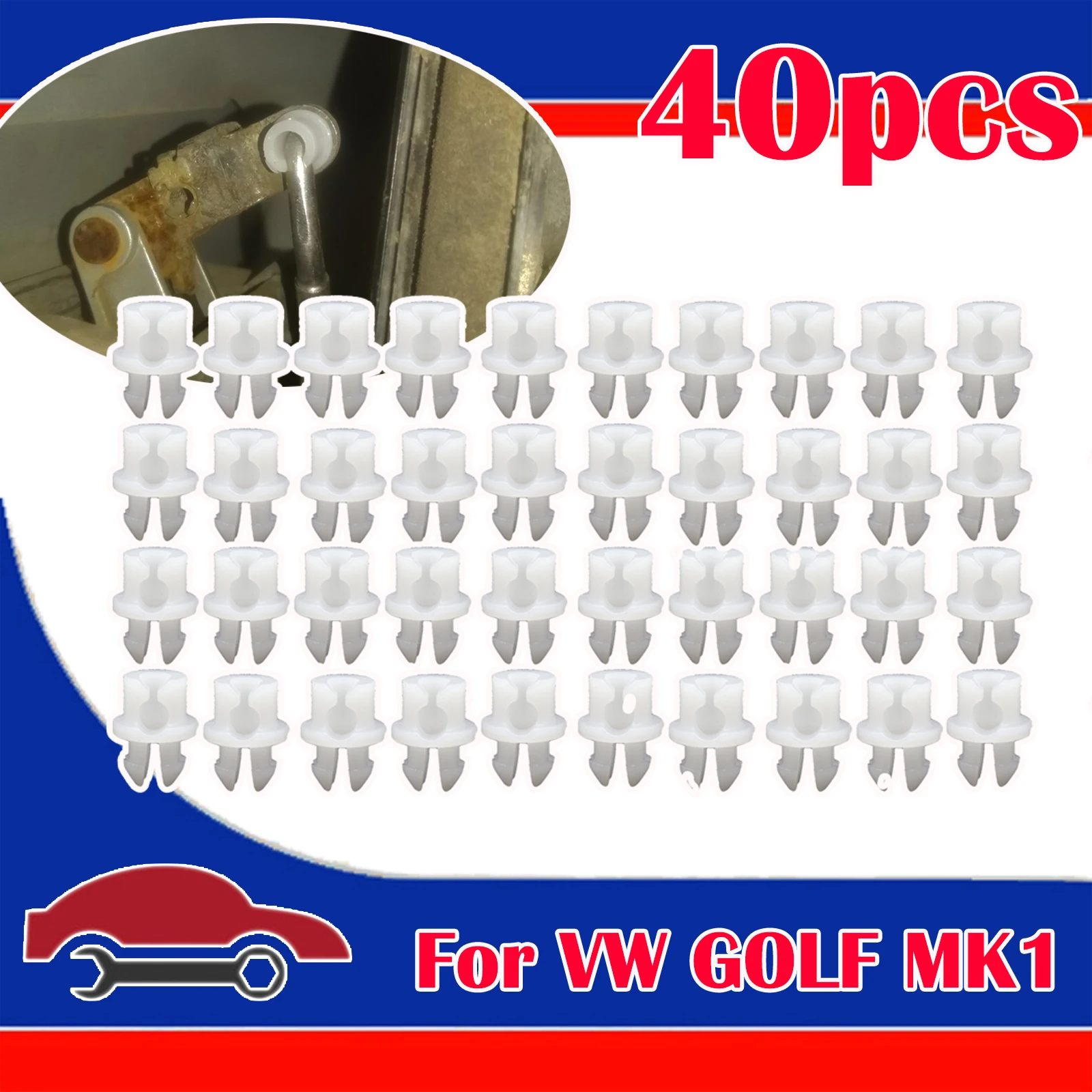 40X-Door-Lock-Rod-Conector-Linkage-Clips-For-VW-GOLF-MK1-MK2-MK3-MK4 ...