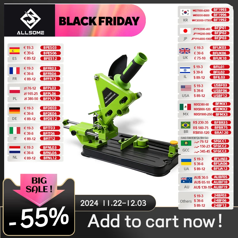 ALLSOME-Angle-Grinder-Stand-Cutter-Bracke-Holder-Cutting-Machine-Stand ...