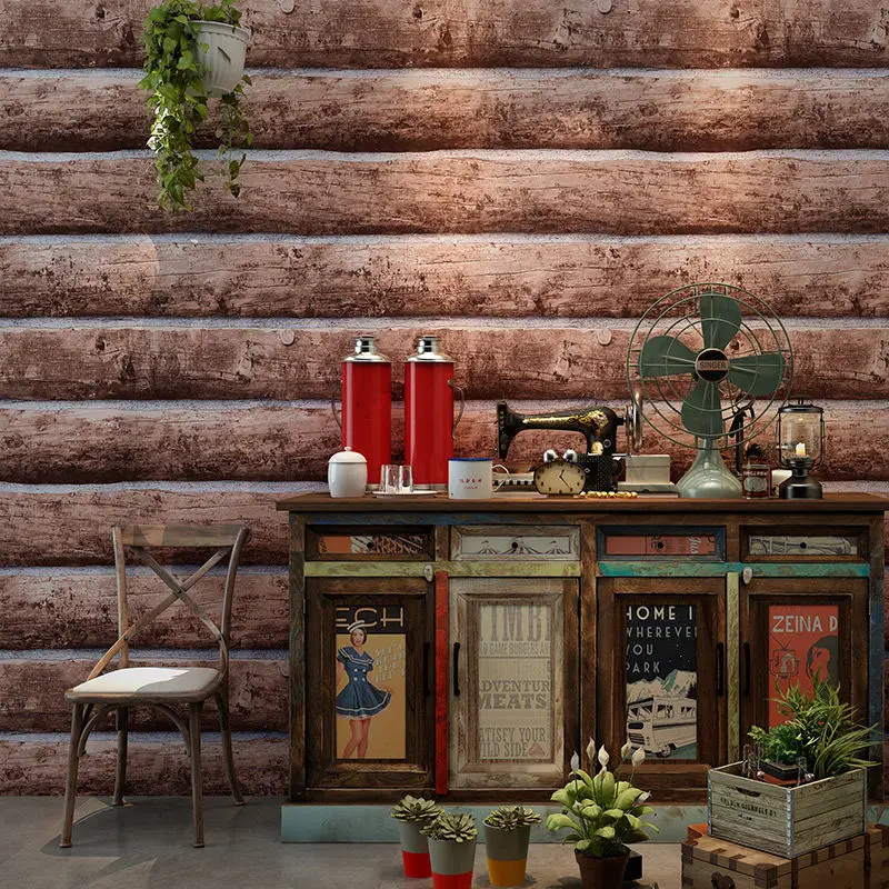 Rustic Log Cabin Wallpaper