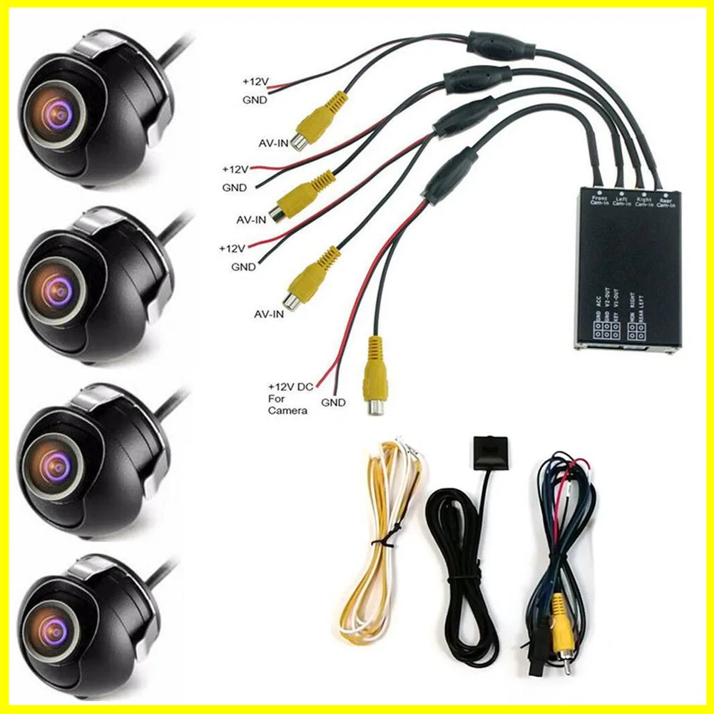 360° Panoramic Camera HD Rear /Front /Left /Right Car Camera With 4 Way ...