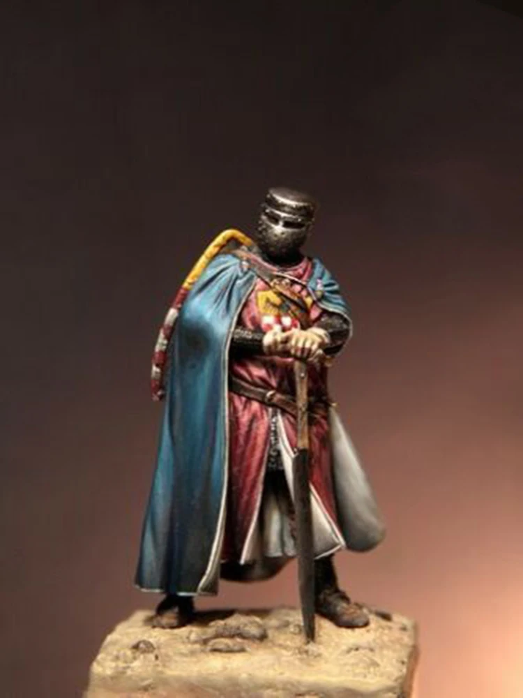 New Unassembled 1/32 54mm ancient Knight stand with base 54 mm Resin ...