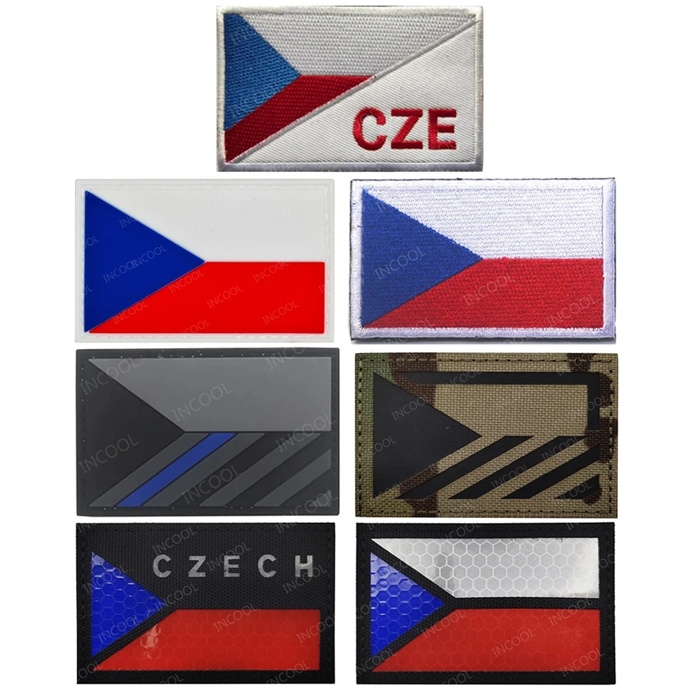 Czech-Republic-Infrared-IR-Reflective-Embroidered-Flag-Patches-PVC ...