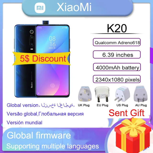 Xiaomi Redmi K20 smartphone MI 9T 6GB RAM 128GB ROM Android Snapdragon 730 cellphone hot sales ...
