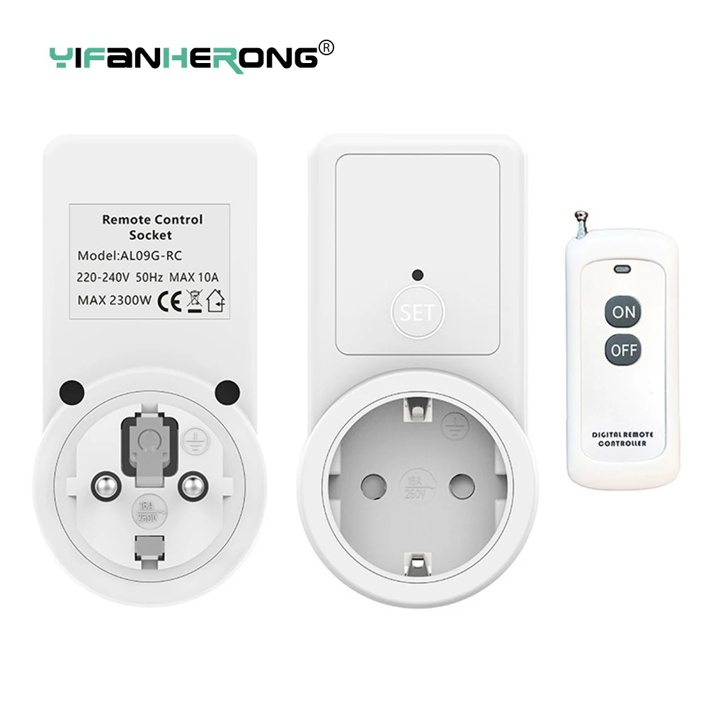 Remote Control Plug Electrical Outlet | Rf Remote Control Switch Plug ...