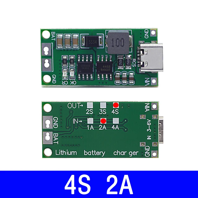 Multi-Cell 2S 3S 4S Type-C To 8.4V 12.6V 16.8V Step-Up Boost LiPo ...
