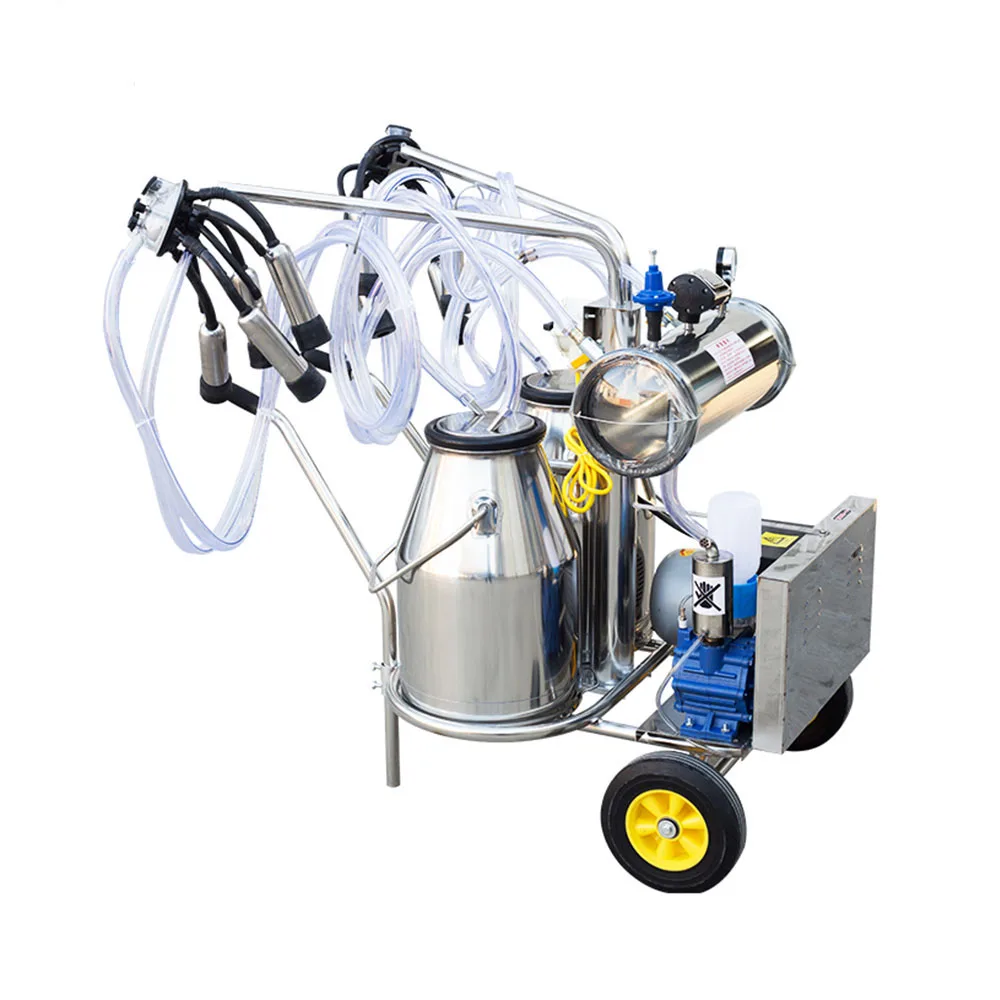 Portable-Pulsation-Automatic-Stopping-Milker-25L-2-Double-Bucket-Piston ...