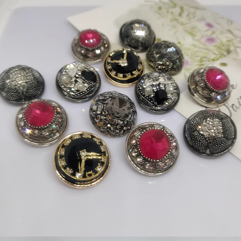 25MM Large Transparent Luxury Round Resign Buttons Of Clothing High ...