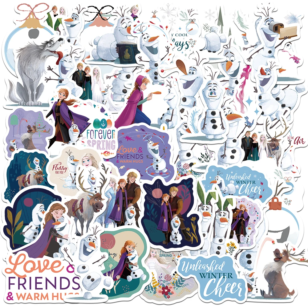 50pcs-Disney-Frozen-Olaf-Cartoon-Sticker-DIY-Phone-Laptop-Luggage ...