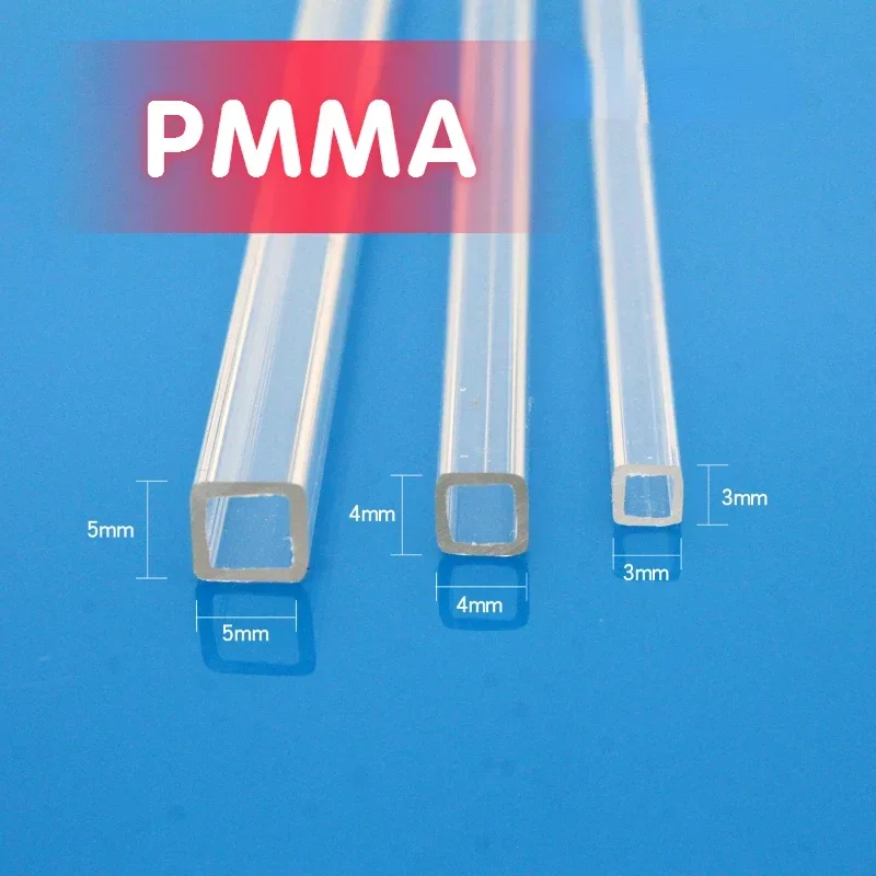 Acrylic-Square-Pipe-Hollow-Duct-Transparent-Plexiglass-Tube-PMMA-Cantal ...
