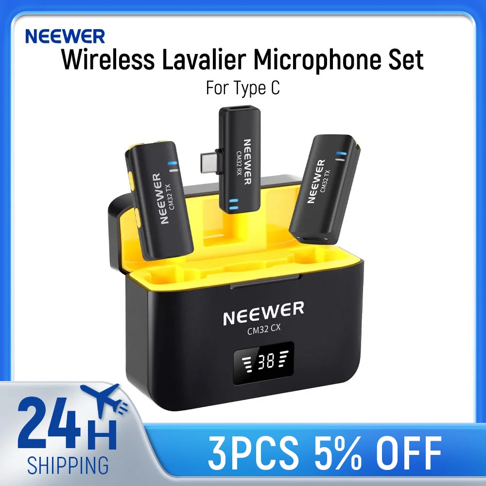 Neewer-Wireless-Lavalier-Microphone-Set-for-Type-C-Dual-Omnidirectional ...