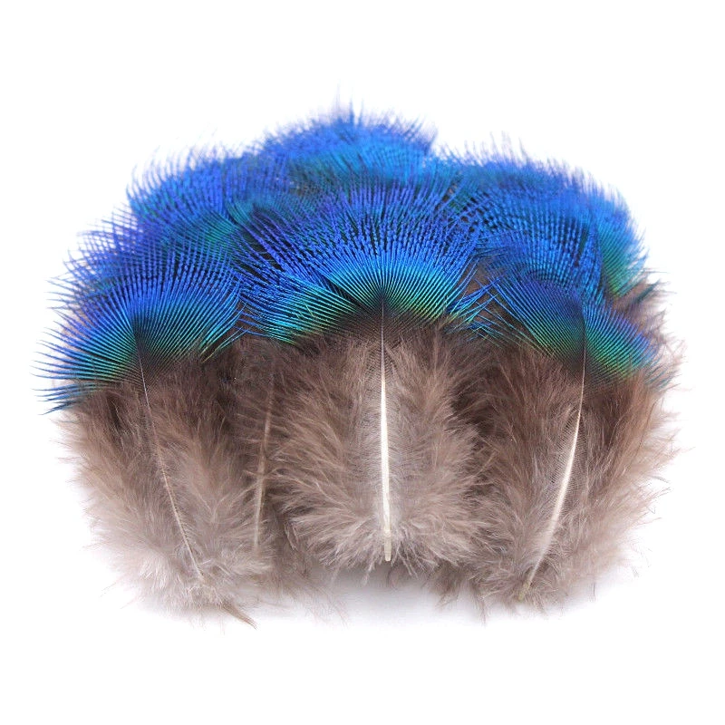 Natural Blue Peacock Feathers for Crafts 3-7cm Needlework Accessories ...