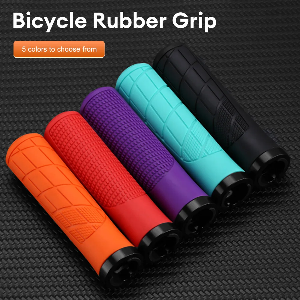 1-Pair-Bicycle-Rubber-Grips-Bilateral-Lock-Bicycle-Handlebar-Cover-MTB ...