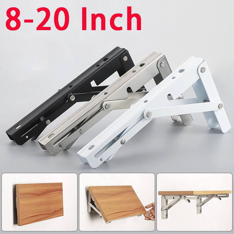 2pcs-8-20Inch-Folding-Shelf-Bracket-Heavy-Duty-Stainless-Steel ...