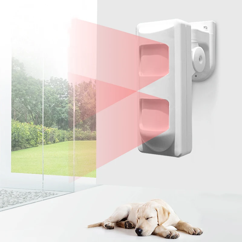 433MHz-EV1527-Waterproof-Wireless-2-PIR-Motion-Sensor-Passive-Detector ...