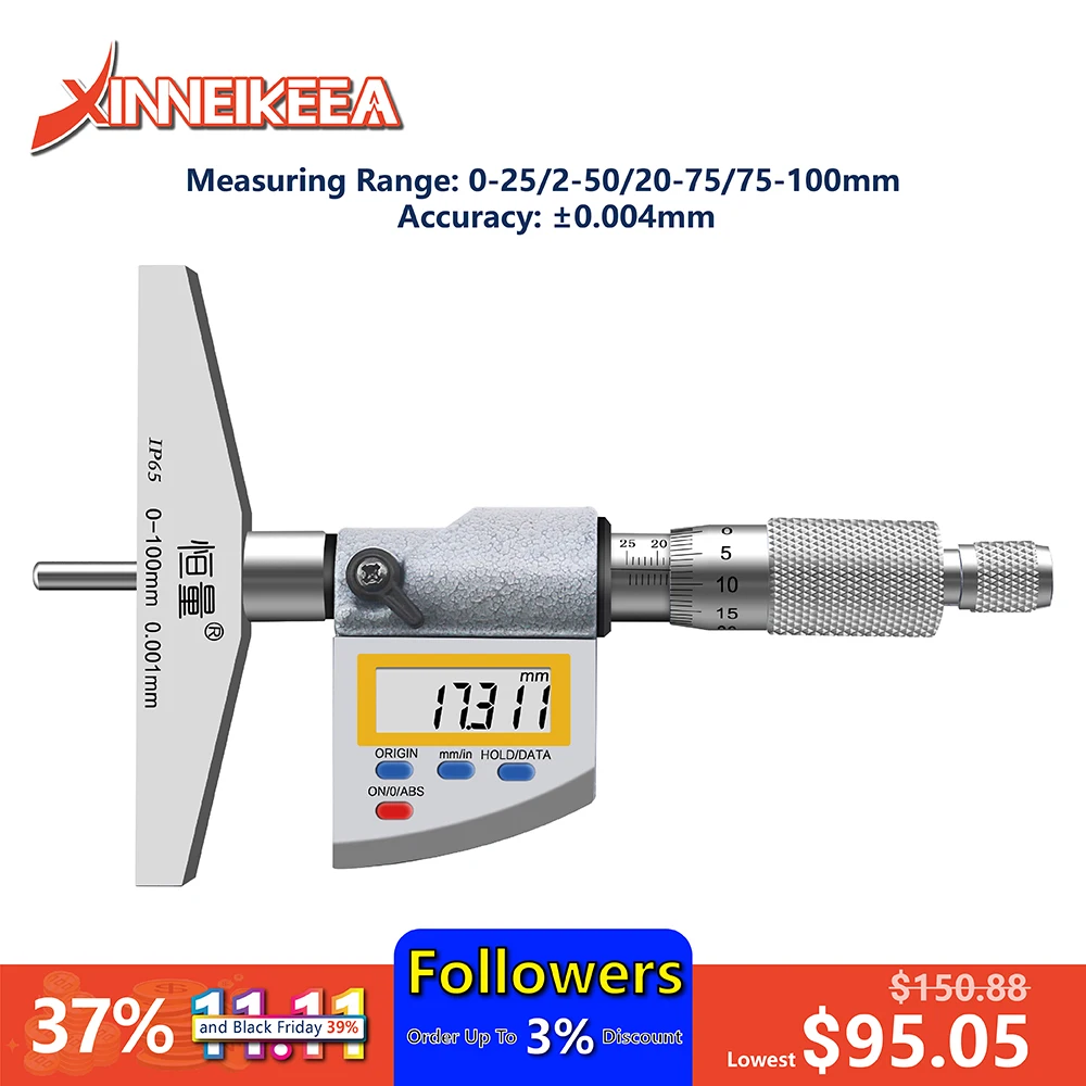 IP65-Waterproof-Digital-Display-Depth-Micrometer-Measuring-Range-0 ...